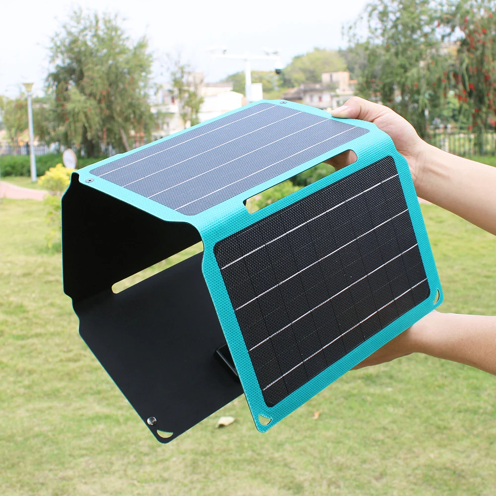 ETFE-28W-Foldable-Solar-Panel-18V-Portable-Solar-Battery-Charger-USB-DC ...