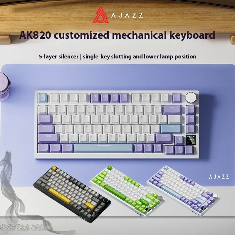 Ajazz Ak820 Mechanical Keyboard Customized Wired/Wireless 3-Mode Hot ...