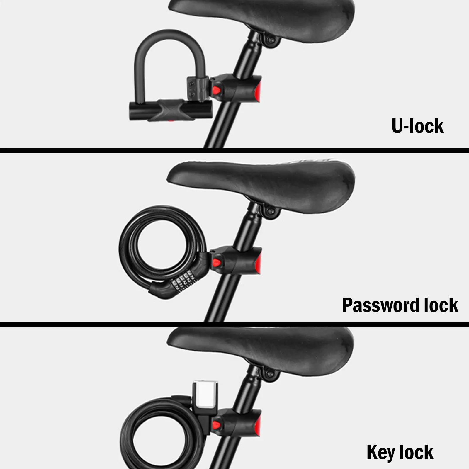 La couleur noire Universal Bike Lock Rack Multifunctional Waterproof ...