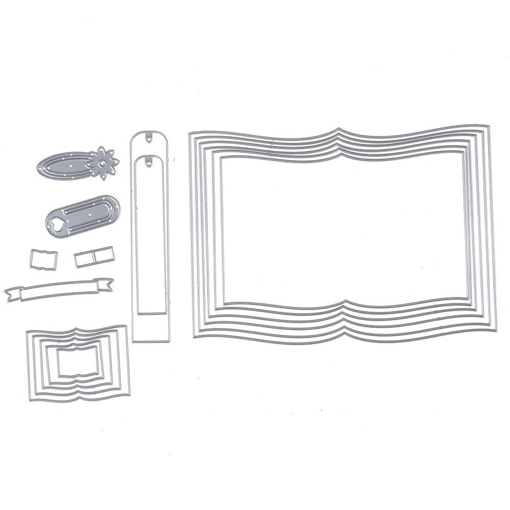 Metal 1 Set Book Cutting Dies,One Book Bookmark Label Die Cuts ...