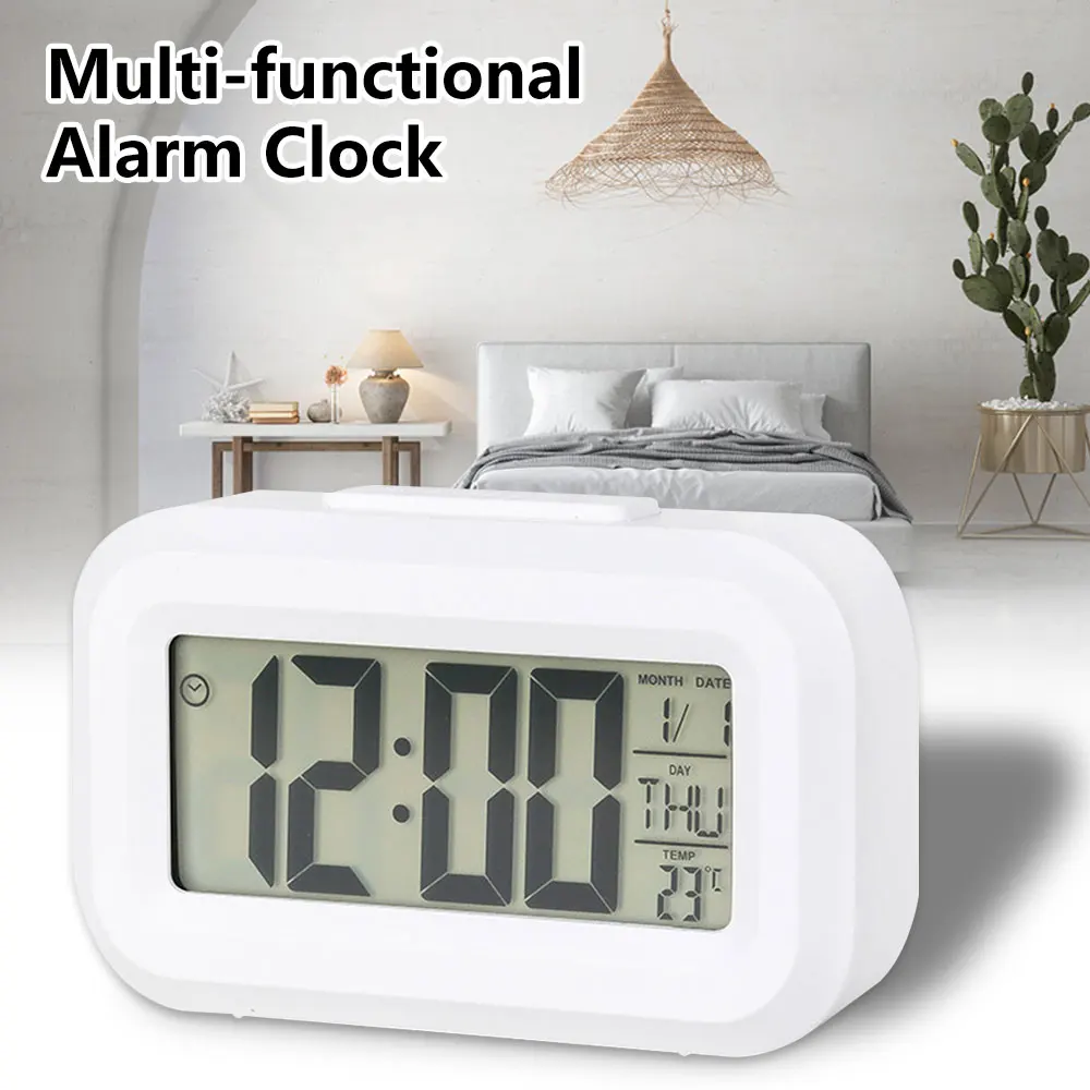 LED Digital Alarm Clock Electronic Digital Alarm Screen Desktop Table ...