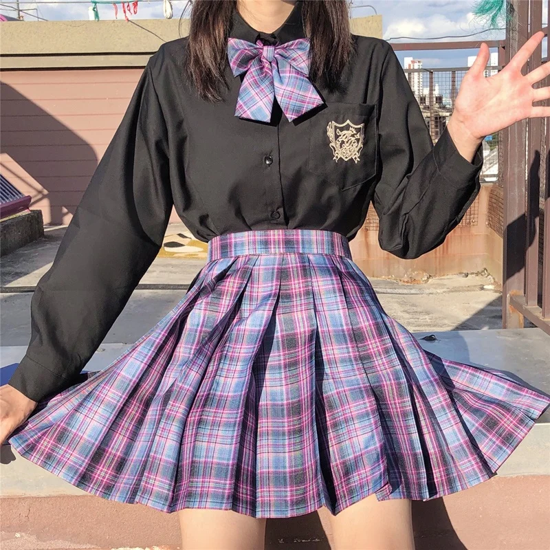 Original Esports Girl Student orm Skirt Set Long Sve Autumn JK School ...