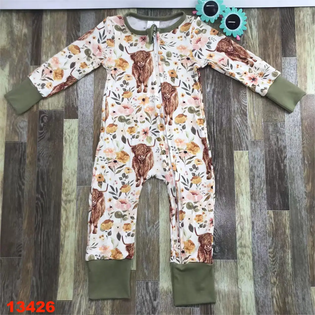 New-Bamboo-Fiber-Baby-Zippered-Romper-Printed-Baby-Boy-Girl-Clothes ...