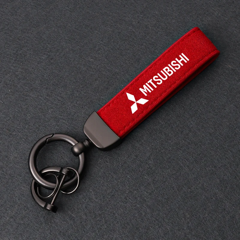 Suede Leather Car Styling Keychain 360 Degree Keyring Gift For ...