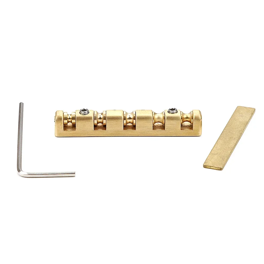 1pcs5-string/4strings Adjustable Brass Nut bass Guitar Bridge Nut Split ...