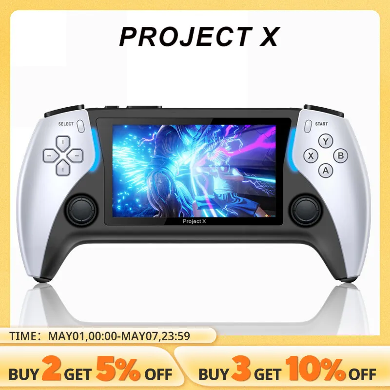 PROJECT-X-Handheld-Spiele-konsole-4-3-Zoll-ips-Bildschirm-tragbare ...