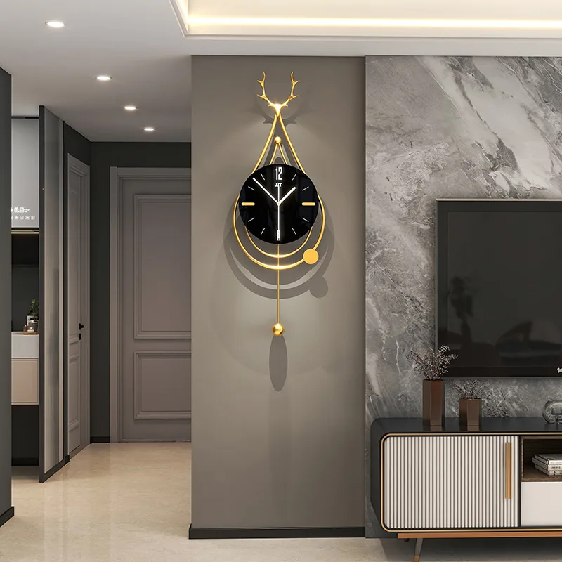 Light Luxury Wall Clock Living Room High-end Feeling Home Decoration ...