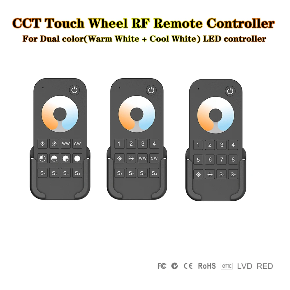 Skydance RT2 1 Zone RT7 4 Zone RT8C 8 Zone Dimming 2.4GHzRF Touch Wheel ...