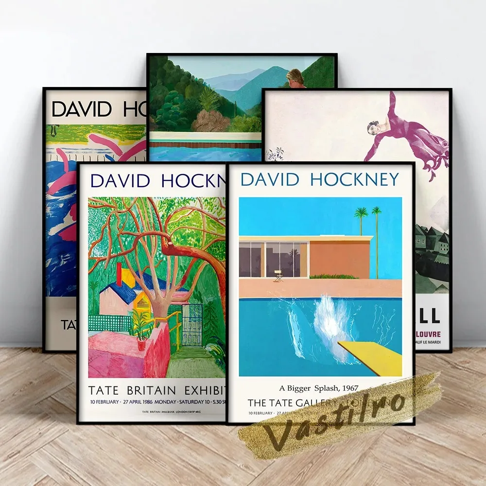 David Hockney Exhibition: Canvas Paintings Larger Splash Printmaking ...