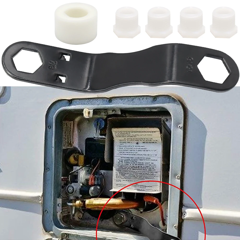 Camper-Water-Heater-Drain-Plug-Kit-Angled-Wrench-RV-Water-Heater-Drain ...