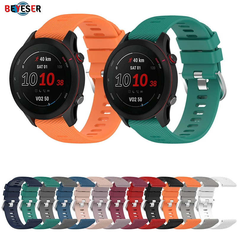 18mm Silicone Strap For Garmin Forerunner255S Official Fashion Sports ...