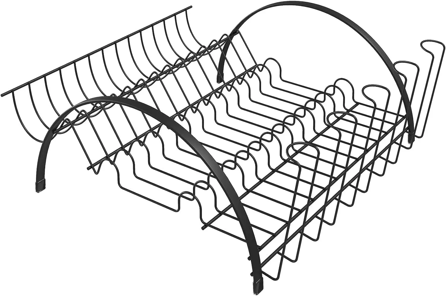 Practical-Piatina-Dishwasher-Drain-w-Glass-Door-Foldable-Dishes-Drainer ...