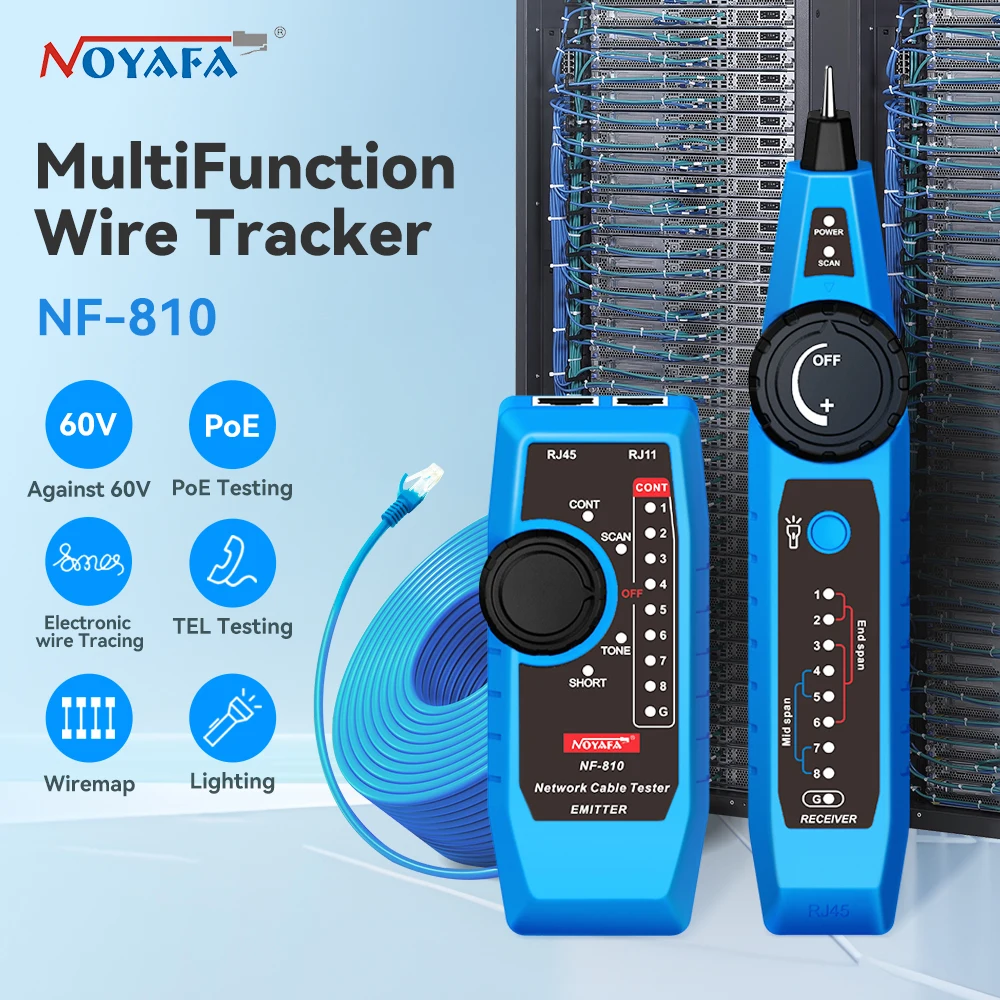 Nayafa NF-810 testador de cabo de rede rj11 rj45 cat5 cat6 fio tracer ...
