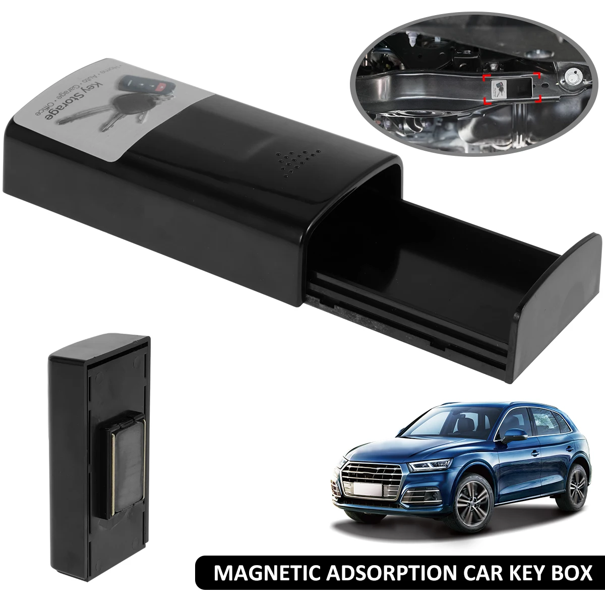 Magnetic-Key-Box-Durable-Black-Plastic-Key-Cases-with-Strong-Magnets ...