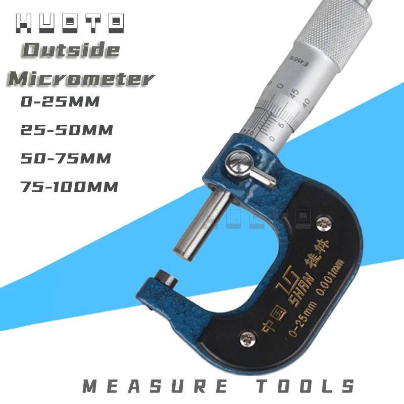 Micron Outside micrometer 0 25mm 25 50mm 50 75mm 75 100mm 0.001mm ...