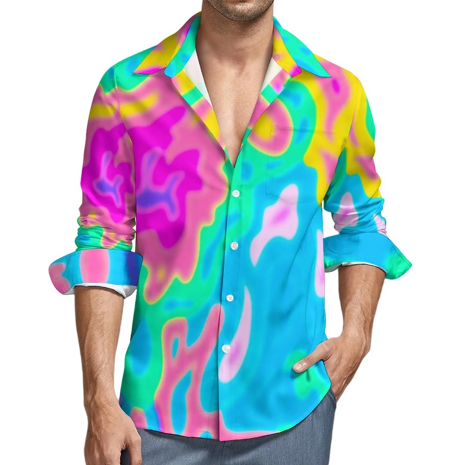 Neon Dress Shirts For Men