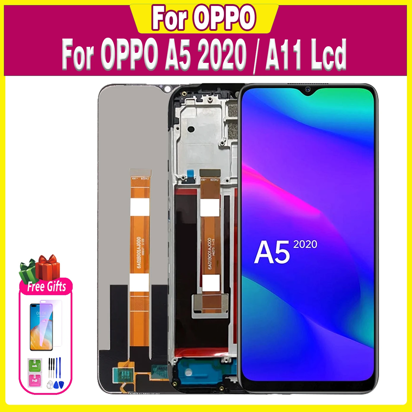 Pantalla-LCD-para-Oppo-A5-2020-con-Marco-CPH1933-CPH1935-Panel-t-ctil ...