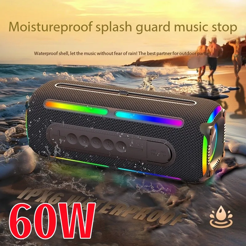 60W-Portable-Bass-Boost-Powerful-Wireless-IPX6-Waterproof-RGB-Speaker ...