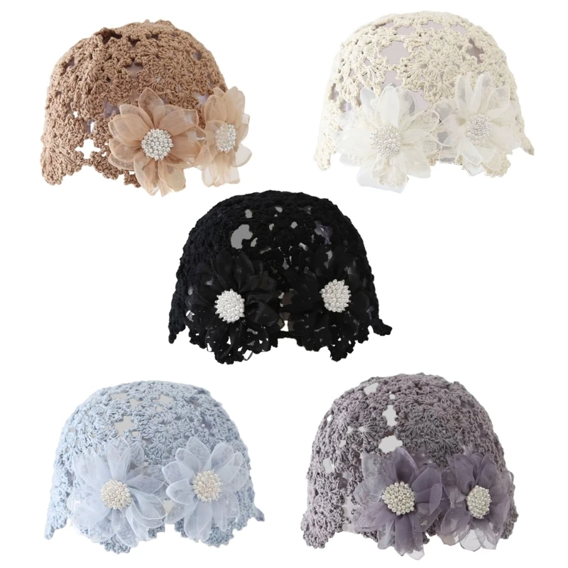 Crochet-Hat-Western-Handwoven-Vintage-Hat-Knitted-Hollow-Flower-Pattern ...