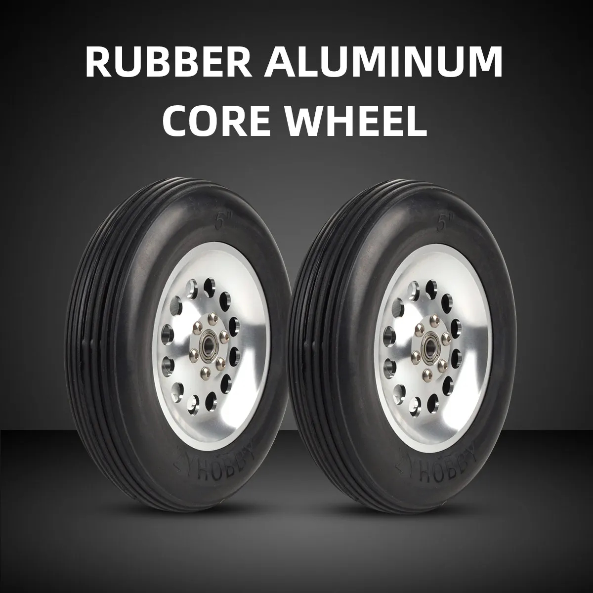 1 Piece Set of 5 inch 6 inch Rubber Aluminum Wheels for RC Airplane ...