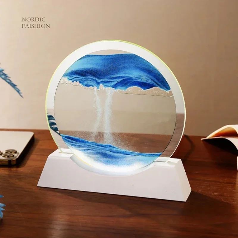 Moving-Sand-Art-Painting-Table-Lamp-Hourglass-3D-Quicksand-Deep-Sea ...