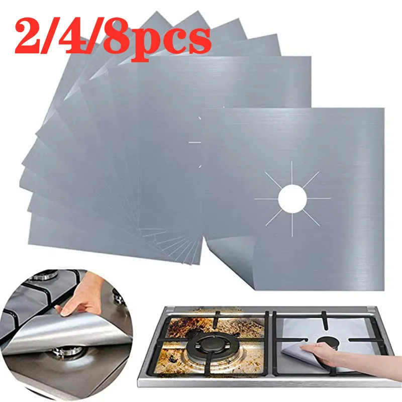 2-4-8pcs-Gas-Stove-Protectors-Cooker-Cover-Liner-Clean-Mat-Pad-Gas ...