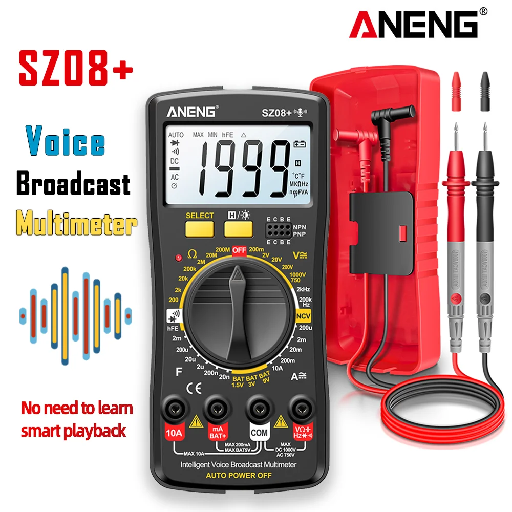 ANENG-SZ08-Digital-Professional-Multimeter-Voice-Broadcast-AC-DC ...