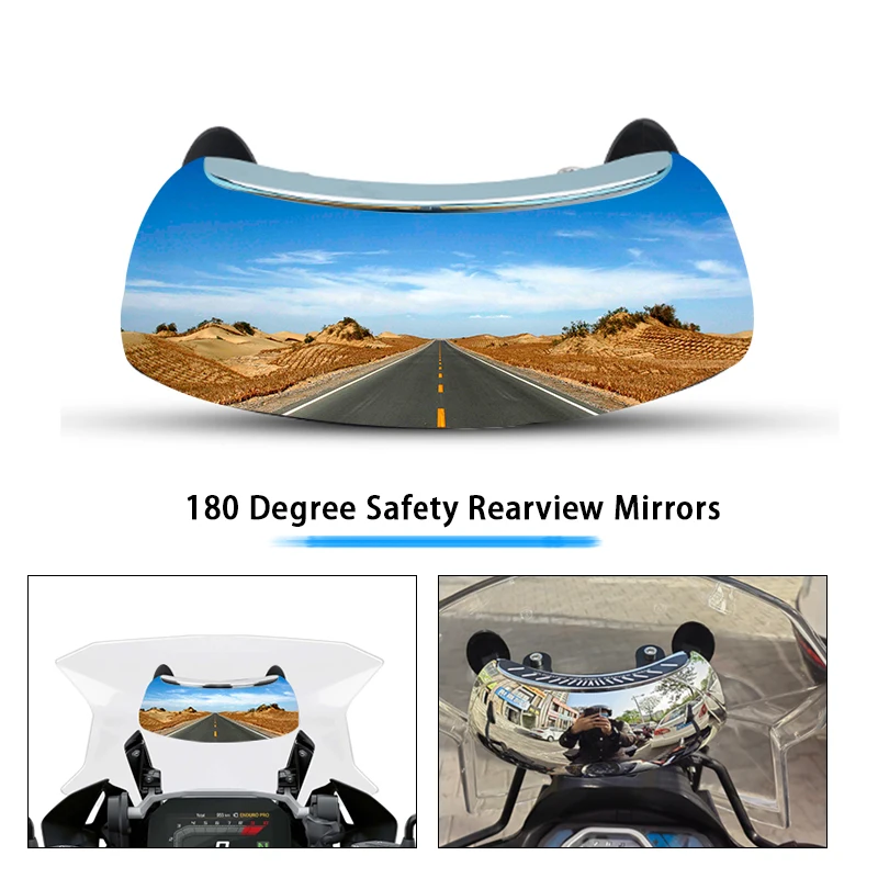 For-HONDA-GL1800-F-6-F6B-Windscreen-180-Degree-Blind-Spot-Mirror-Wide ...