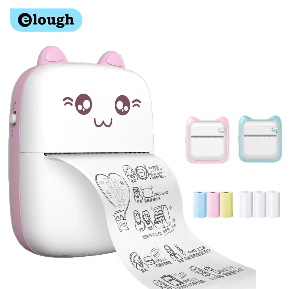 Mini Printer Thermische Printer Inktloze Bluetooth Draadloze Draagbare ...