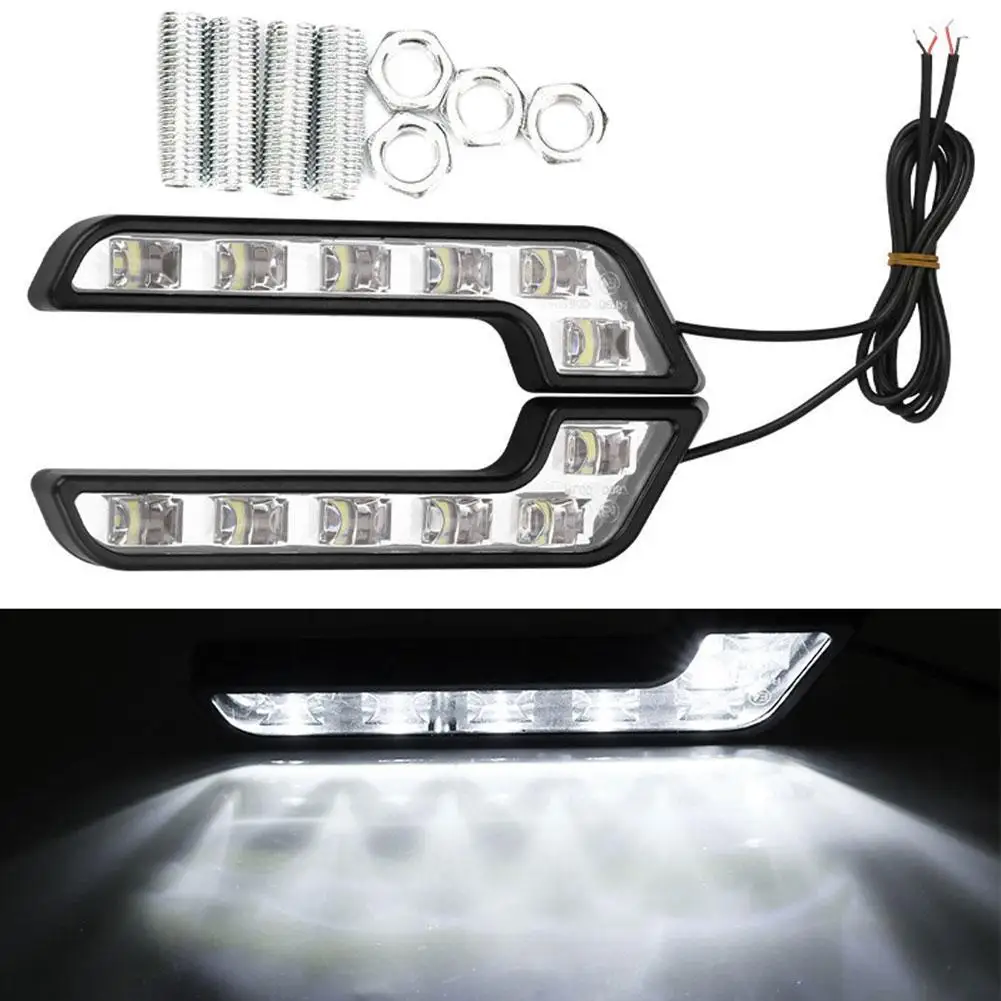 2pcs-LED-Daytime-Running-Lights-For-Automobiles-Waterproof-Car-LED-Lamp ...