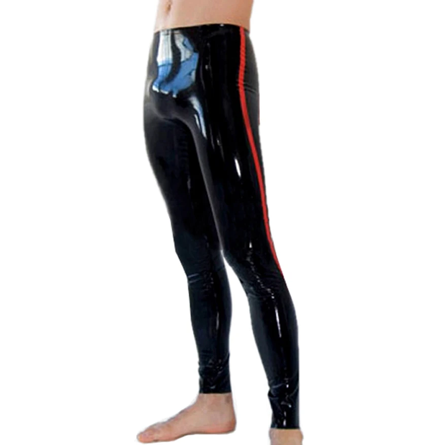 Natural-Rubber-Latex-Men-Pants-with-Side-Strips-Tight-Trousers-Handmade ...