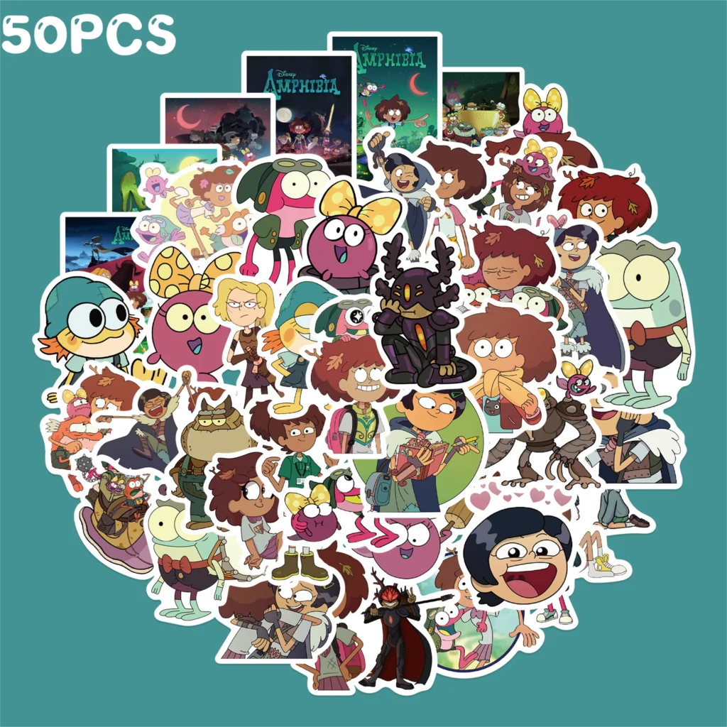 25/50PCS Disney Cartoon Amphibia Stickers for Kids DIY Skateboard ...