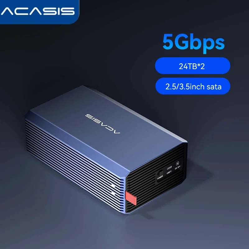 Acasis USB 3.0 Dual-Bay Enclosure | for 3.5/2.5" SATA HDD & SSD | RAID ...