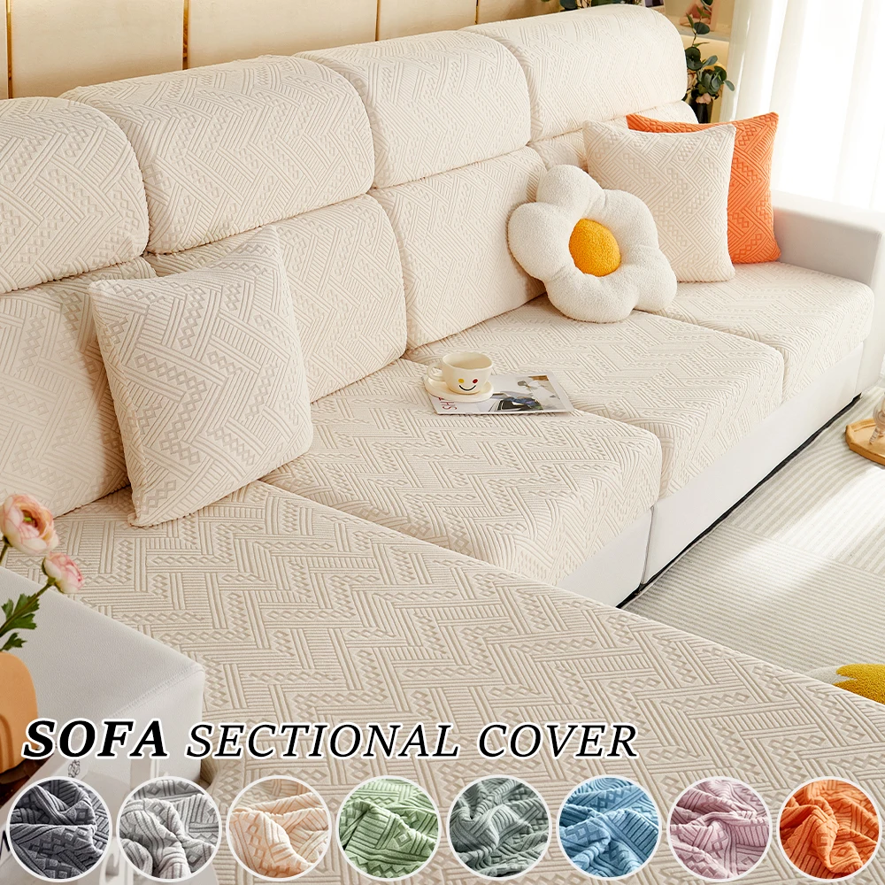 Jacquard-Fabric-Sofa-Sectional-Covers-For-Living-Room-Removable-Couch ...