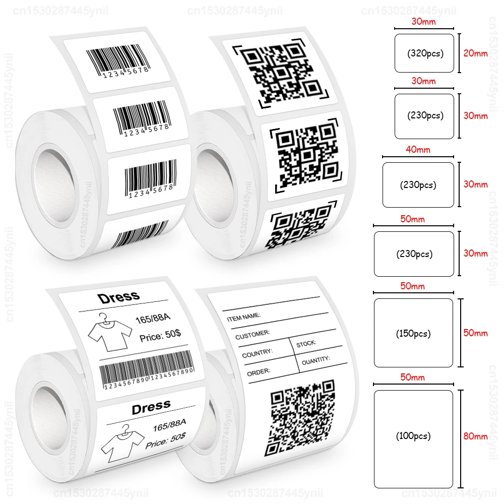 E210 Thermal Label Tape 50*30mm 50*50mm 30*20mm for E210 P50 Phomemo ...