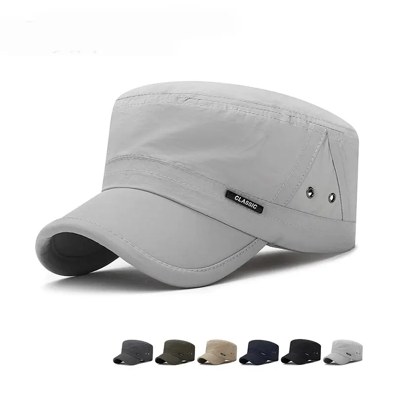 New-Men-s-Hats-For-Summer-Quick-Drying-Breathable-Flat-Caps-Spring-And ...
