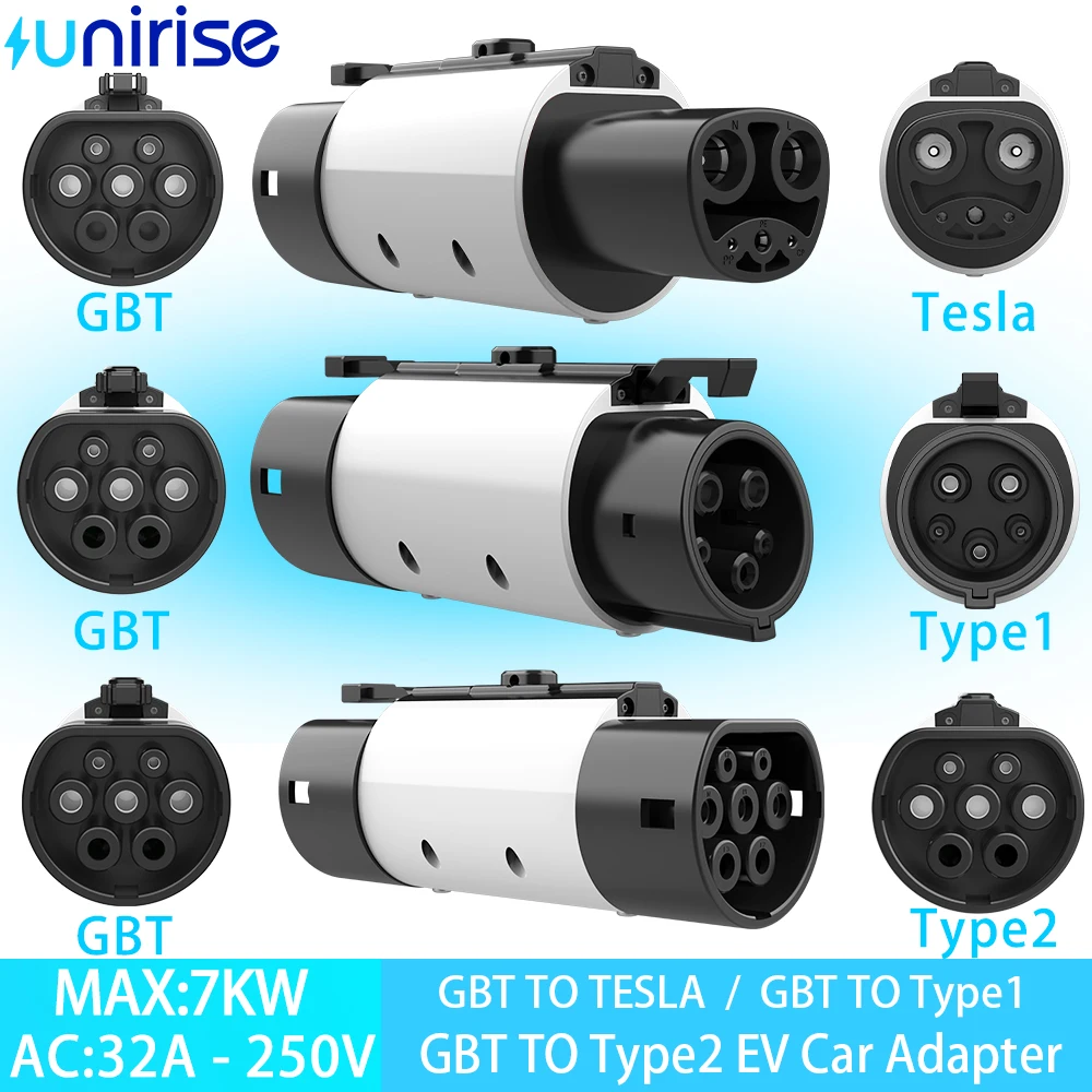 Unirise GBT to Type2 EV Charger Adapter GB/T To Tesla EV Converter GB ...