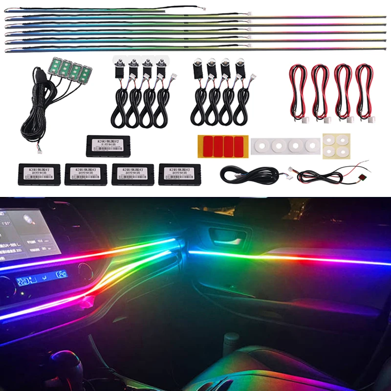 14 In 1 18 In 1 64 Color Rgb Symphony Car Atmosphere Interior Led ...