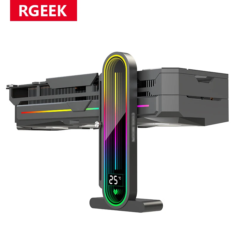 RGEEK Graphics Card Bracket GPU Stand Holder with LED Display ...
