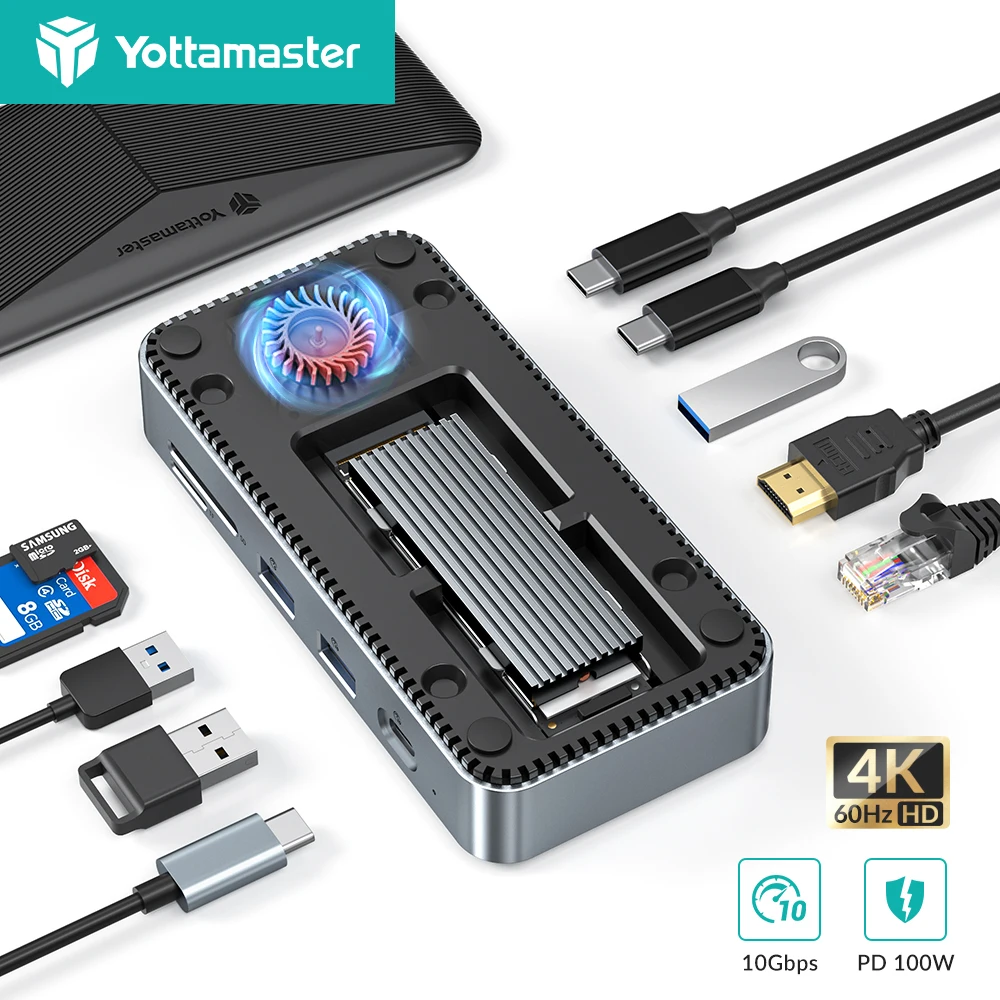 Yottamaster-10-in-1-USB-Docking-Station-with-M-2-NVMe-SSD-Enclsoure ...