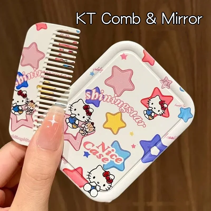 Sanrio-Hello-Kitty-Portable-Mirror-Comb-Set-Foldable-Fashion-High ...