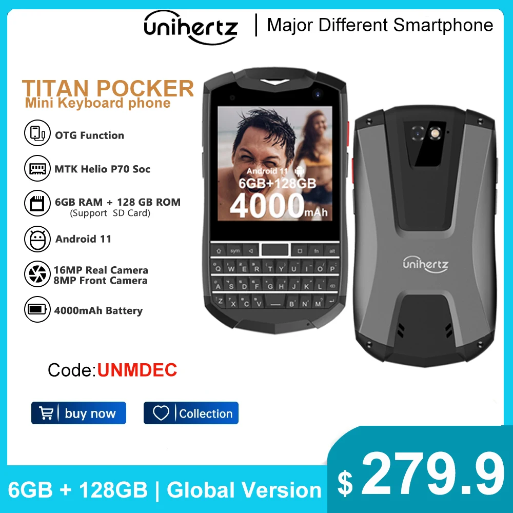 Unihertz-Titan-Pocket-QWERTY-Keyboard-Portable-Smartphone-4G-Android-11-6GB-128GB-Octa-Core-Dual ...