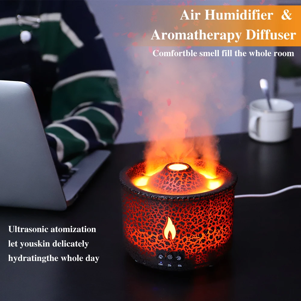 Volcano-Fire-Flame-Air-Humidifier-Aroma-Diffuser-Essential-Oil-with ...