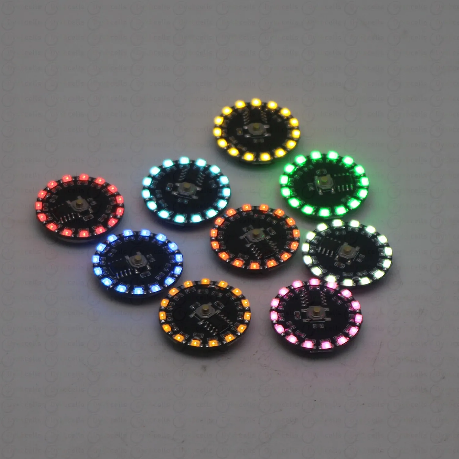 16-Modes Button flow light Wireless LED Lamp CR2032 battery Control ...