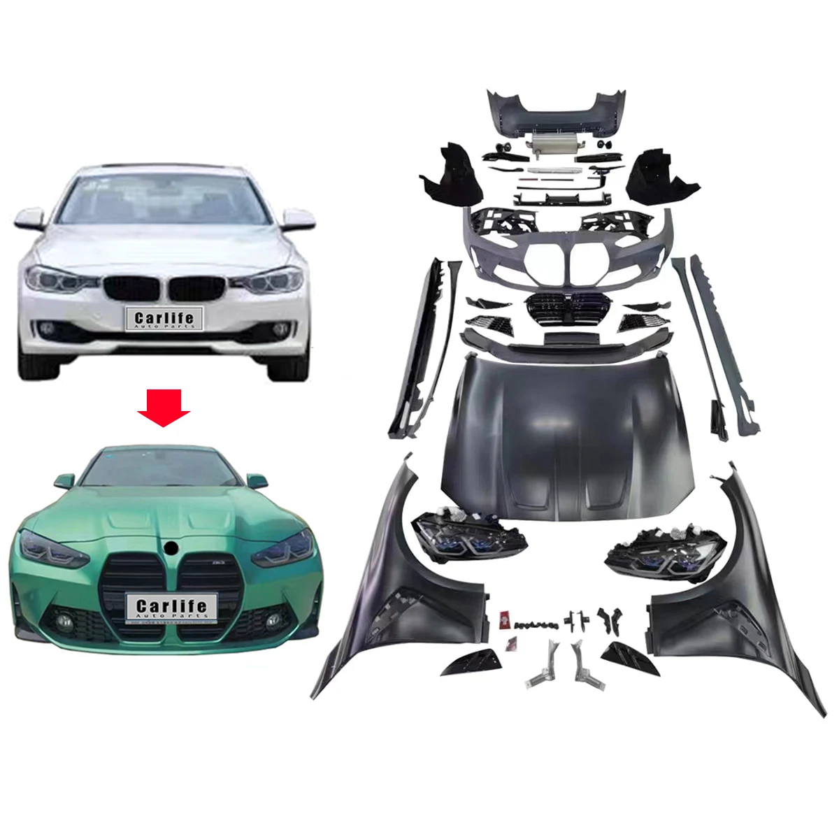 Old to New BodyKit For F30 F32 G20 G22 modified to G80 M3 G82 M4 LOOK ...