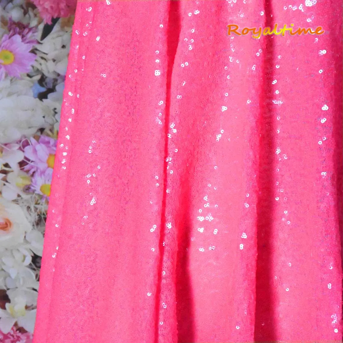 Royaltime-Shimmer-Neon-Pink-Sequin-Fabric-By-The-Yard-Two-Way-Stretch ...