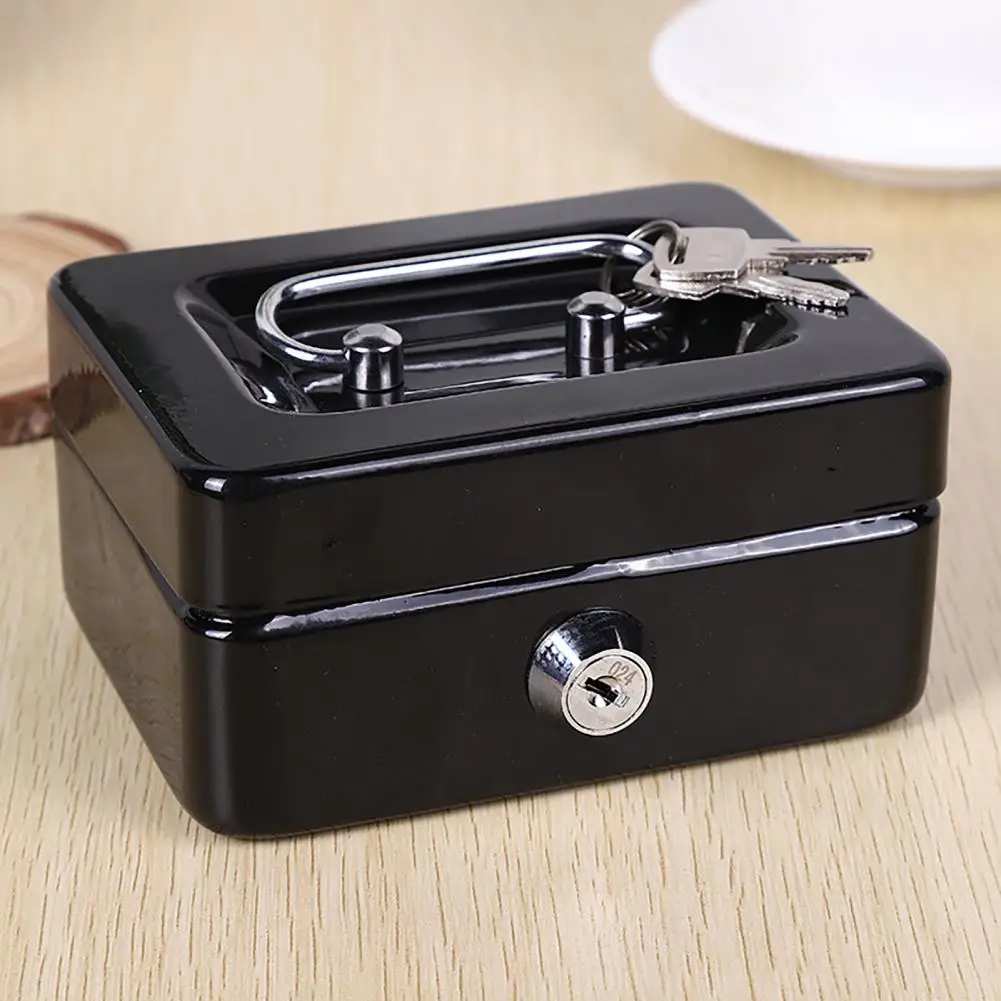 Cash-Lock-Box-Mini-Cash-Box-with-Handle-Compact-Shock-proof-Cash-Box ...