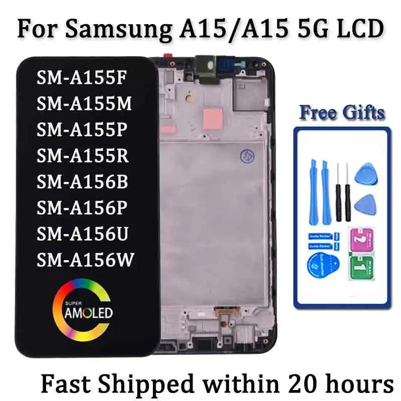 AMOLED For Samsung A15 4G SM-A155F LCD Display Touch Screen Digitizer ...
