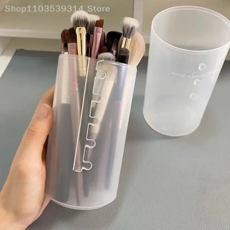 6-speed-Adjustable-Clear-Cosmetic-Brush-Storage-Cylinder-Cup-With-Lid ...