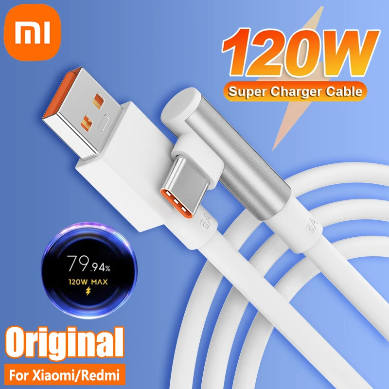 Original-120W-Xiaomi-6A-USB-Type-C-Turbo-Charge-Cable-For-Mi-14-13-12 ...